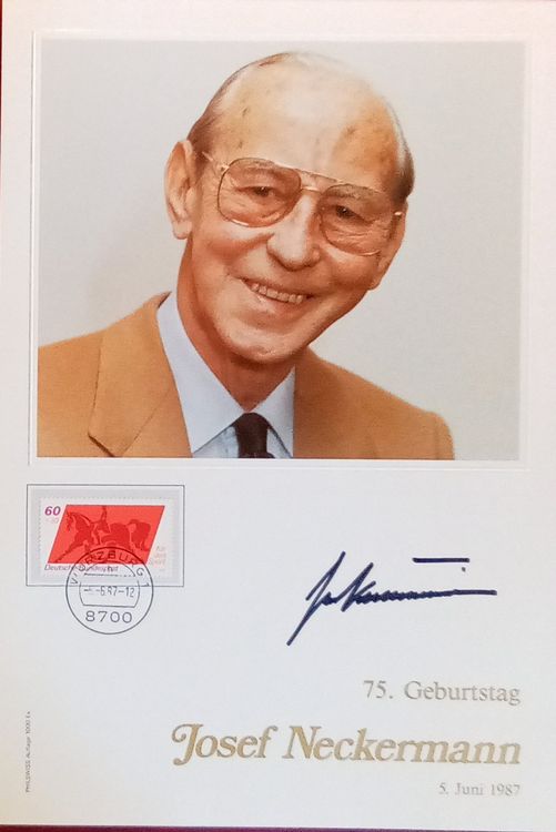 Josef Neckermann 1912-92 Autogramm Sammelkarte 18x26cm (Gebraucht) in ...