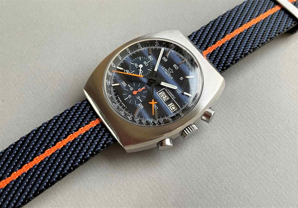 LEMANIA VINTAGE CAL. 5012 CHRONOGRAPH, REF. 11003 BLUE WAVE (Gebraucht ...