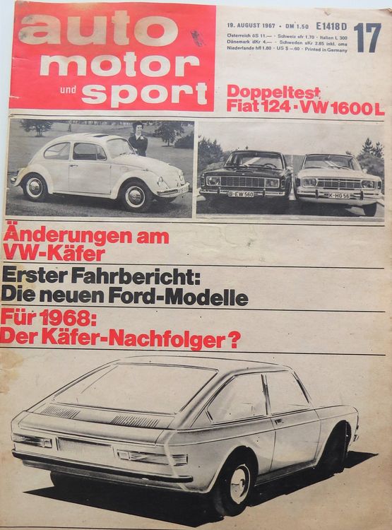 Zeitschrift Auto Motor und Sport von 1967 | Kaufen auf Ricardo