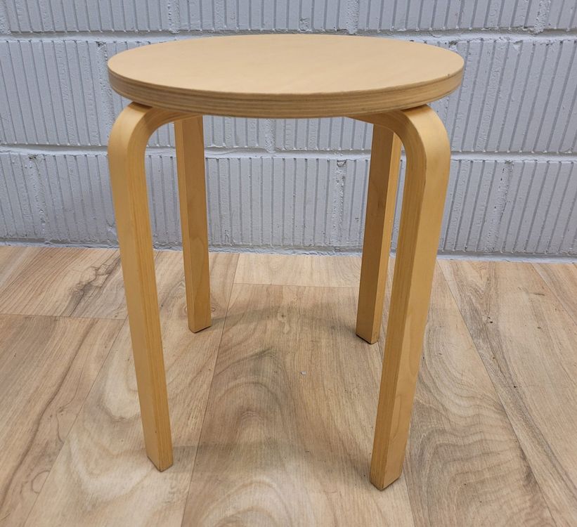 IKEA FROSTA Stool, Hocker Holz Tabouret Holzhocker 45cm rund (Gebraucht ...