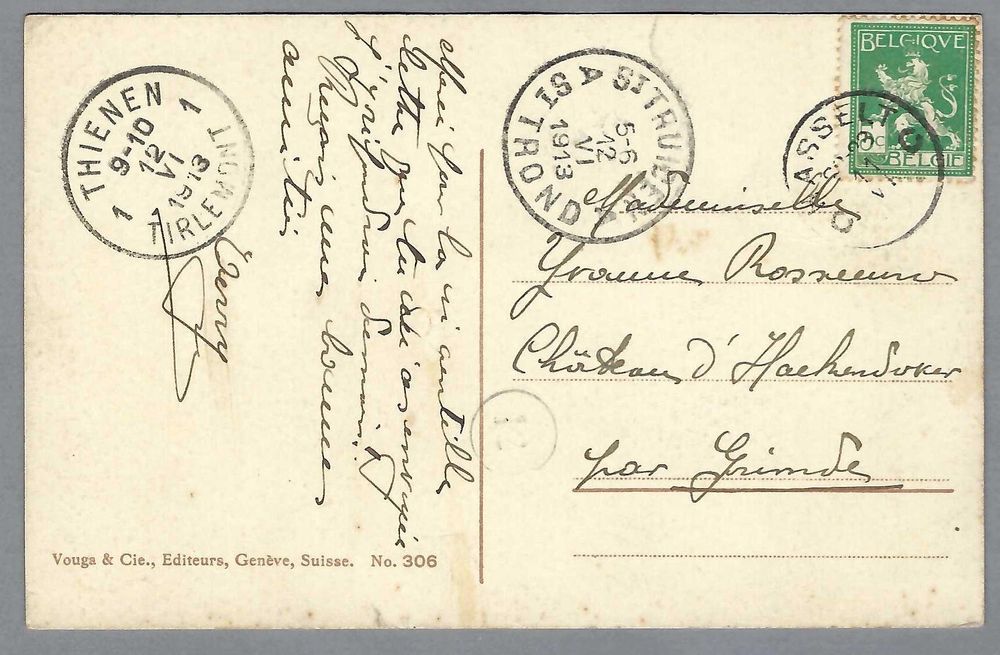 KÜNSTLER-LITO SIGN. PELLEGRINI, VOUGA-GENÈVE, No.306, 0 1913 | Kaufen ...