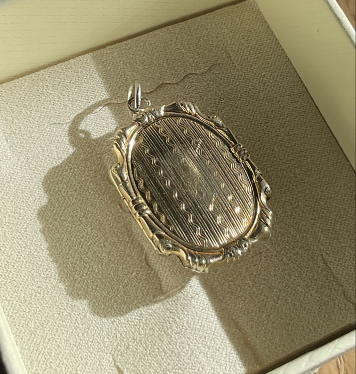 Vintage-Foto-Medaillon m. violetten Steinen ca. 1880 - 1910 (Gebraucht ...