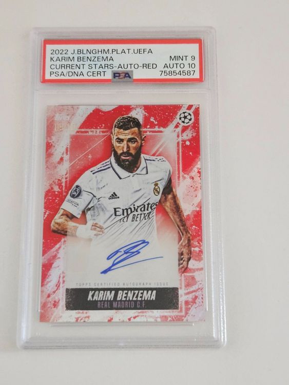 Topps Soccer Karim Benzema Real Madrid Autogramm PSA 9/10 (Neu (gemäss ...