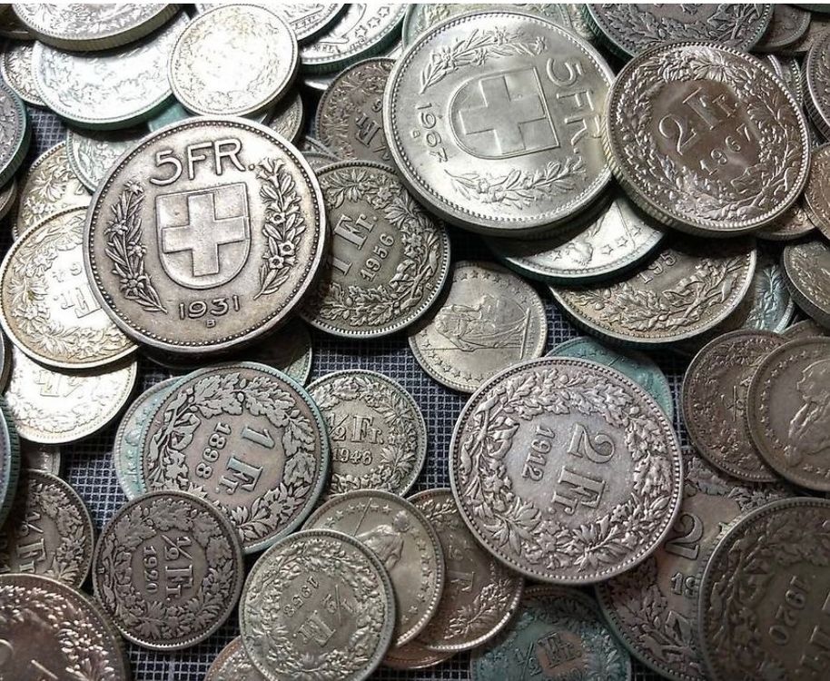 Lot Schweizer Silbergeld 500 Gramm (Gebraucht) in Zürich für CHF 400 – nur Abholung auf Ricardo ...