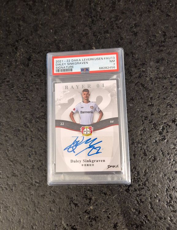 Daley Sinkgraven /49 Autogramm - Bayer Leverkusen - Daka PSA (Neu ...