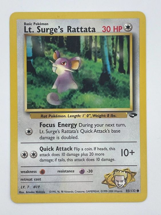 Lt. Surge's Rattata 85/132 Pokémon Gym Challenge (Neu (gemäss ...