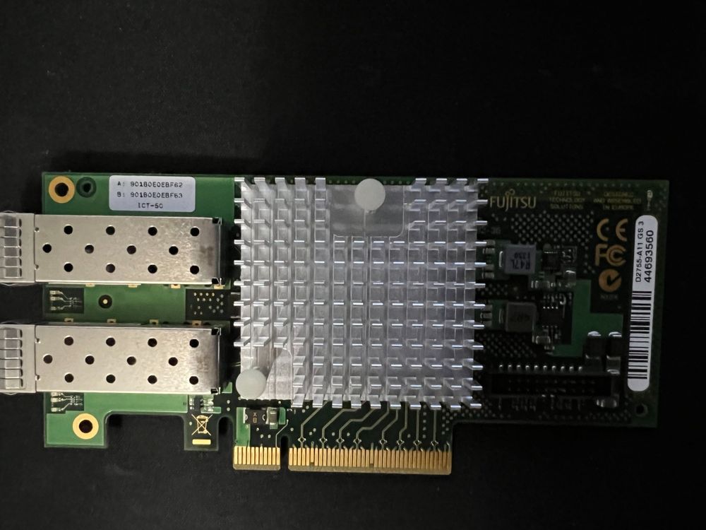 Fujitsu X520-DA2 Dual Port 10GbE SFP Low Profile PCIe 3.0 x8 (Gebraucht ...