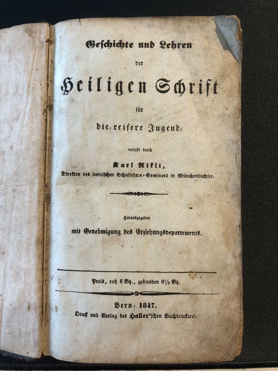 Geschichte und Lehren der hl. Schrift, Ausgabe 1847 (antik) (Gebraucht ...
