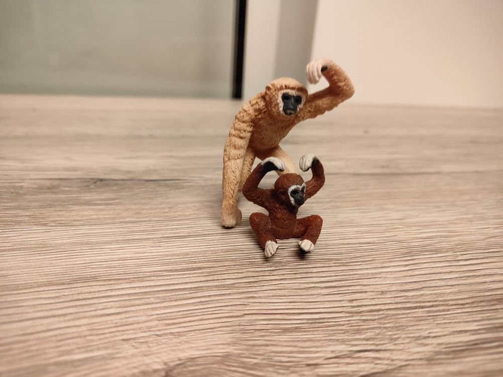 Schleich Gibbon Rarität Wild Life Sammlung Familie Affe (Gebraucht) in ...