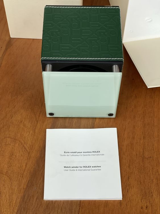 Écrin rotatif pour montre Rolex\ Série spéciale cuir vert (Neu (gemäss ...