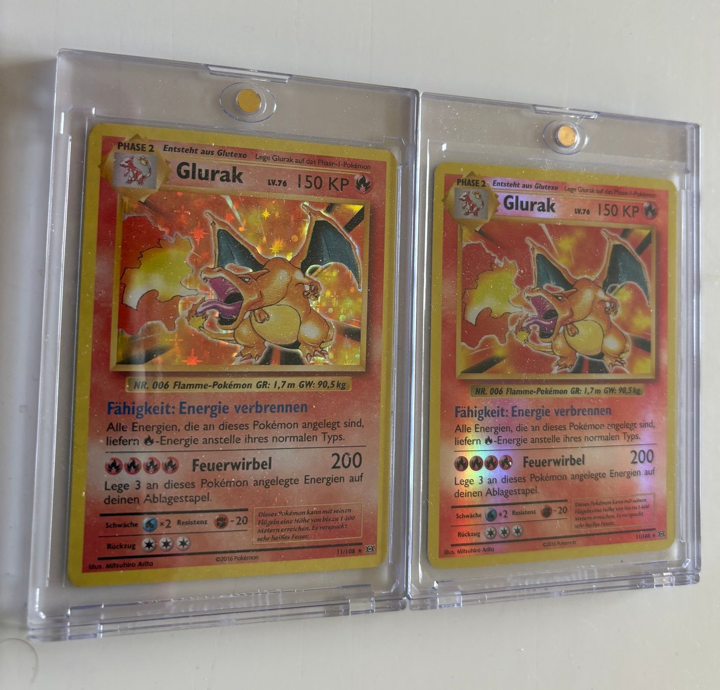 Charizard / Glurak 11/108 HOLO + REVERSE / BOSTERFRISH /RARE (Neu ...