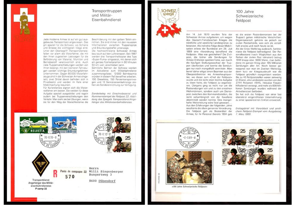 2x Schweiz spezial: Schweizer Militär (1) (Gebraucht) in Walzenhausen für CHF 2 – mit Lieferung ...