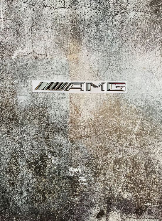 Mercedes AMG Emblem Schriftzug Logo Neu in Chrom Metall (Neu und ...