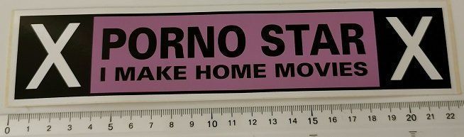 PORNO STAR - I make home movies (Aufkleber, PVC) (Neu (gemäss ...