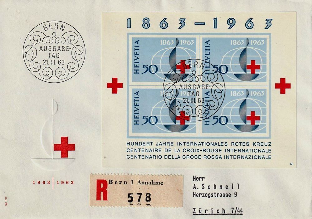 1963 Rot Kreuz-Block FDC | Kaufen auf Ricardo