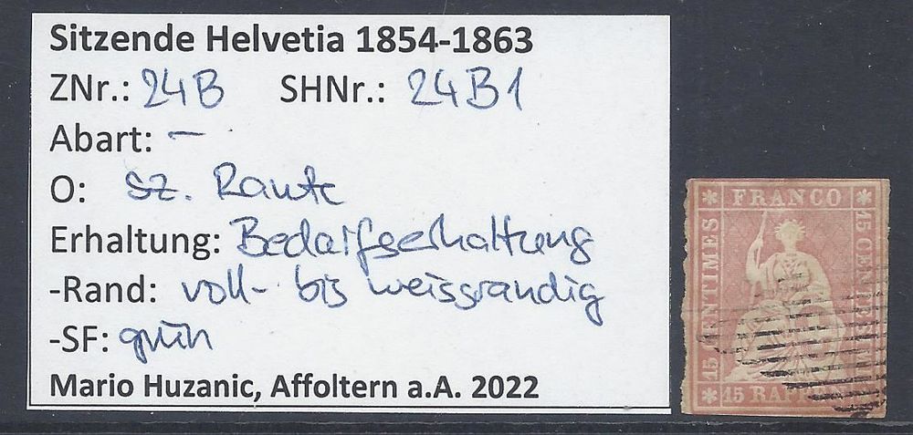 Strubel Nr. 24B - vollrandig + Befund (Gebraucht) in Gümligen für CHF 20 – mit Lieferung auf ...