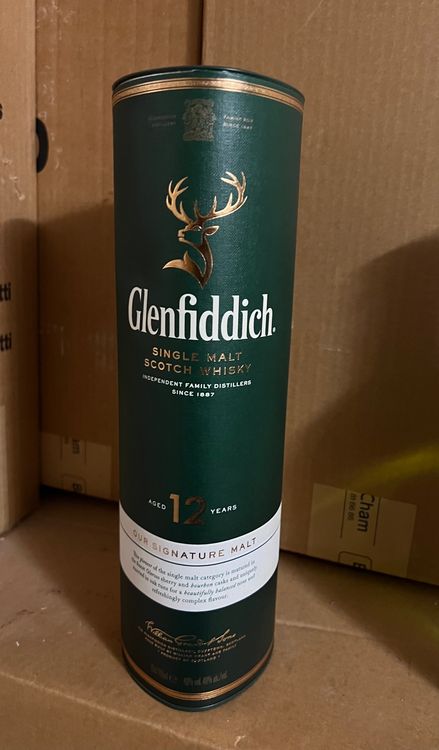 Glenfiddich 12 Years Old Single Malt Scotch Whisky BOX NEU (Neu und ...