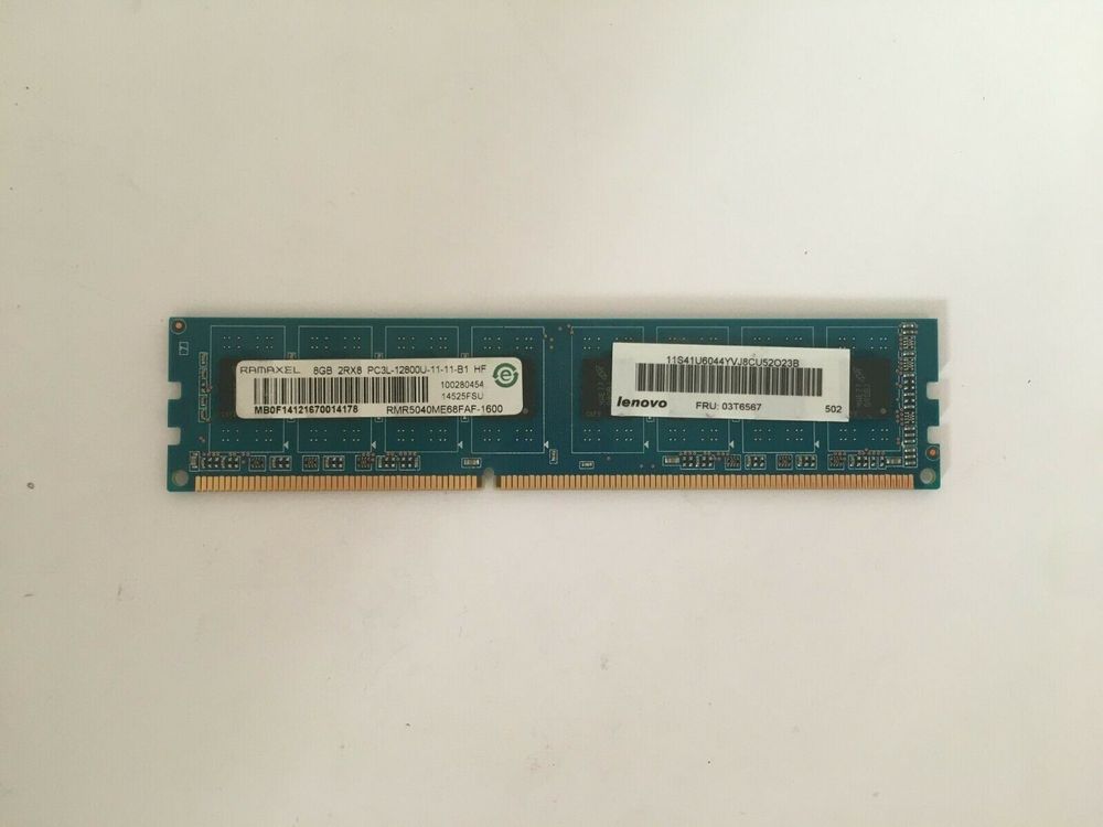 RAM-Speicher DDR3 PC3L 12800U 1600 MHz RAMAXEL 8 GB DESKTOP (Gebraucht) in Ebikon für CHF 26 ...