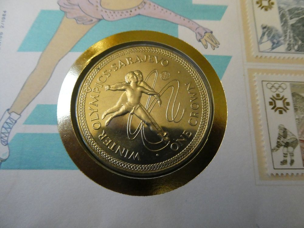 Isle of Man 1984, Crown - Sarajevo unzirkuliert - Münzbrief | Kaufen auf Ricardo