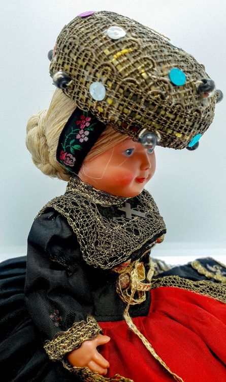 Trachtenpuppe Schäppel Schwarzwald Puppe poupée folklo 23 cm (Gebraucht ...