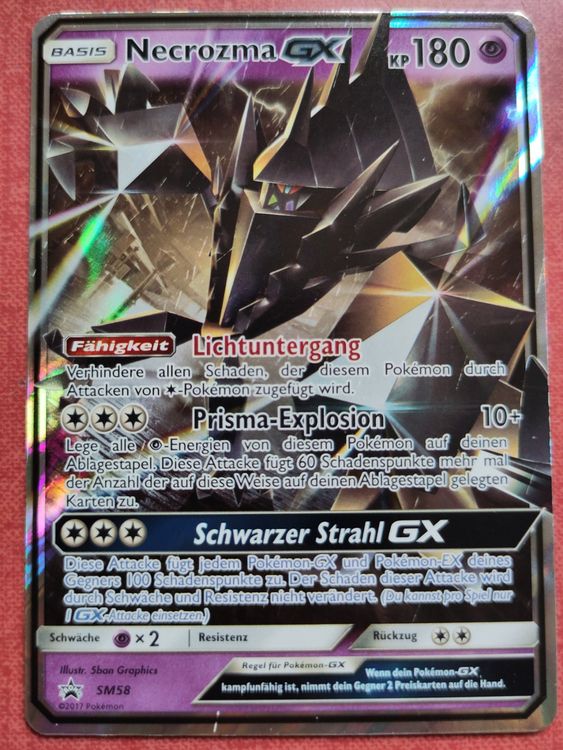pokemon karte Necrozma Gx SM58 Promo (Gebraucht) in Zürich für CHF 6 – mit Lieferung auf Ricardo ...