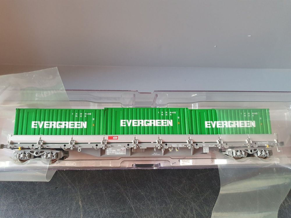 ROCO: SBB RUNGENWAGEN RES MIT CONTAINERN EVERGREEN 67582 NEU (Neu und ...