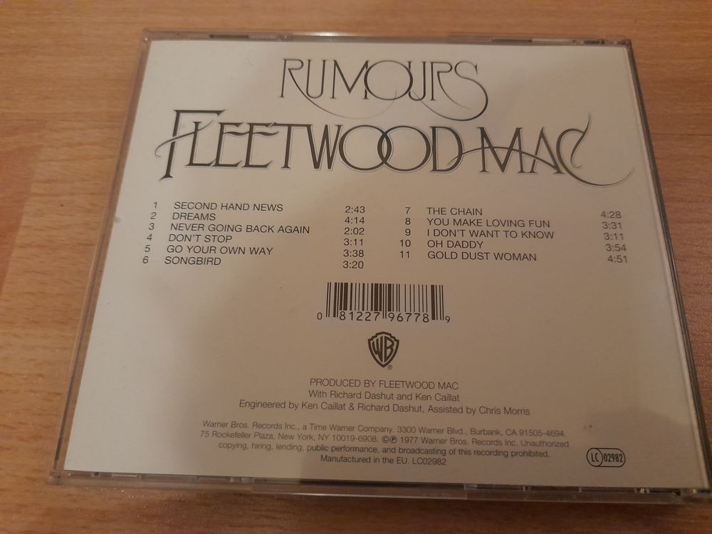 CD Fleetwood Mac Rumours | Kaufen auf Ricardo
