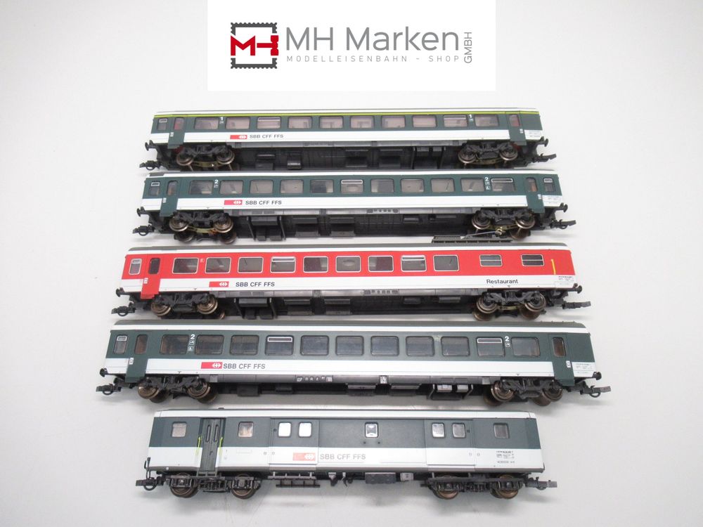 Roco 2 x 44227A, 44228A, 44201B, 44334, SBB Wagen DC H0 (Gebraucht) in ...
