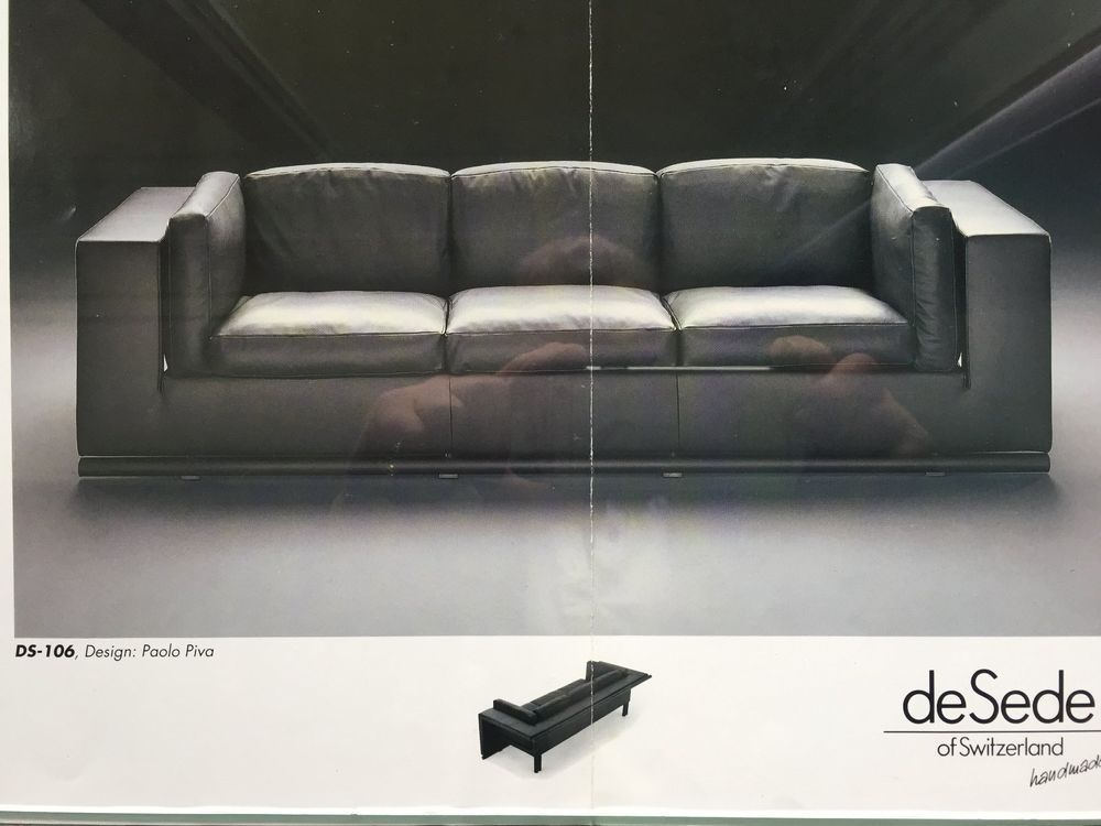 deSede Sofa DS 106/03, Design Paolo Piva, Leder schwarz (Gebraucht) in Rüfenach AG für CHF 1800 ...