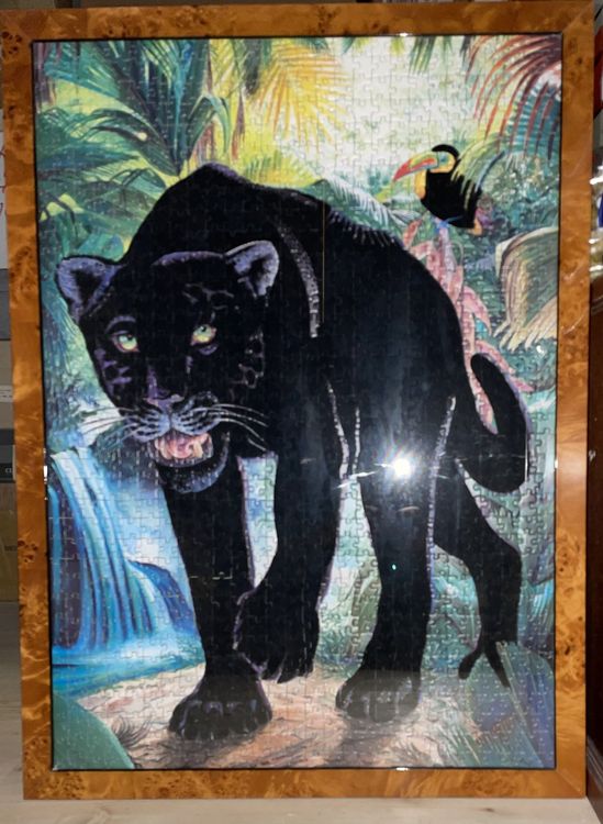 Puzzle Ravensburger - Schwarzer Panther 1000 in Bilderrahmen (Gebraucht ...