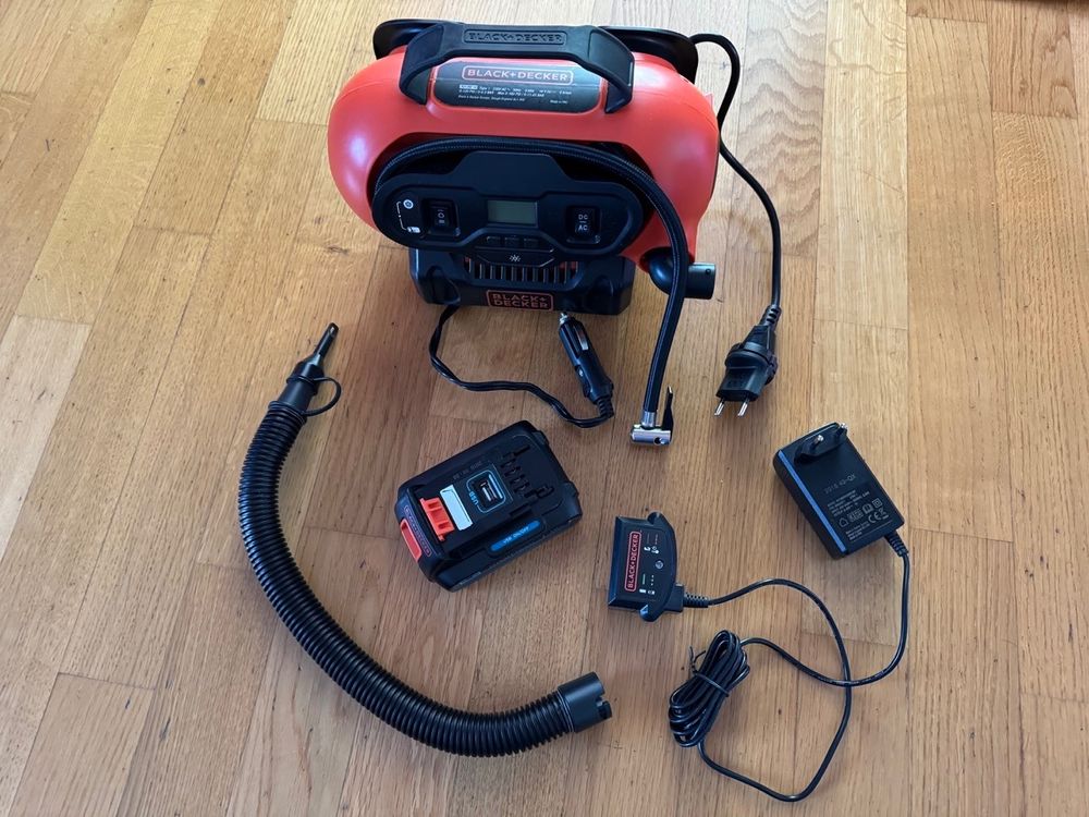 Mobiler Kompressor von Black + Decker inkl. Akku | Kaufen auf Ricardo