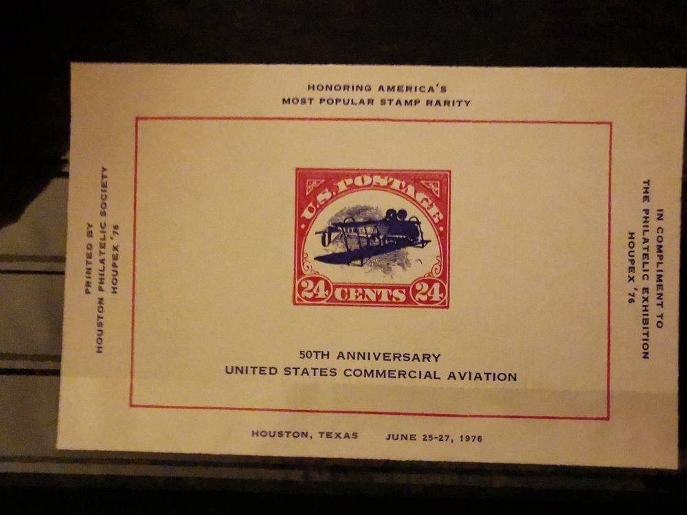 INVERTED JENNY FAKSIMILE PHILATELIC EXHIBITION HOUPEX 76 (Neu (gemäss ...