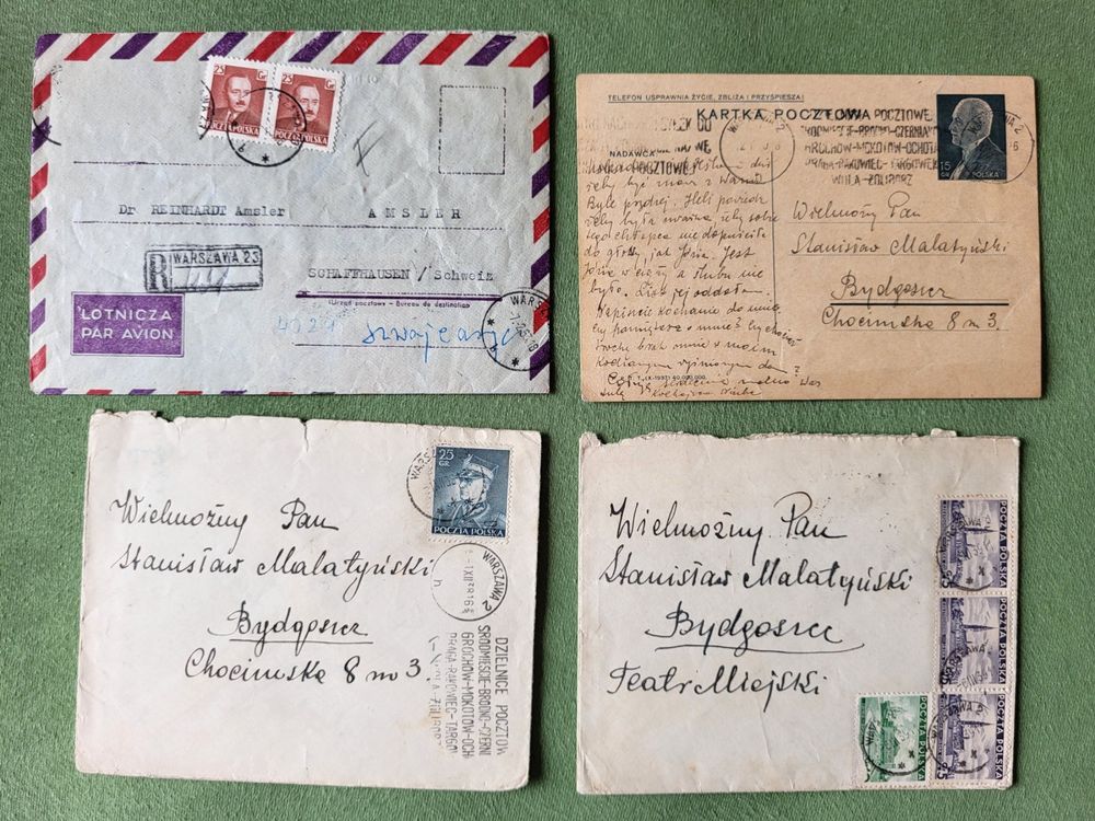 Lot Briefe und Postkarte POLEN (30er und 50er Jahre) (Gebraucht) in ...