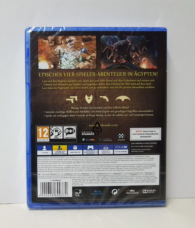 Lara Croft und der Tempel des Osiris PS 4 / Neu (Neu und ...