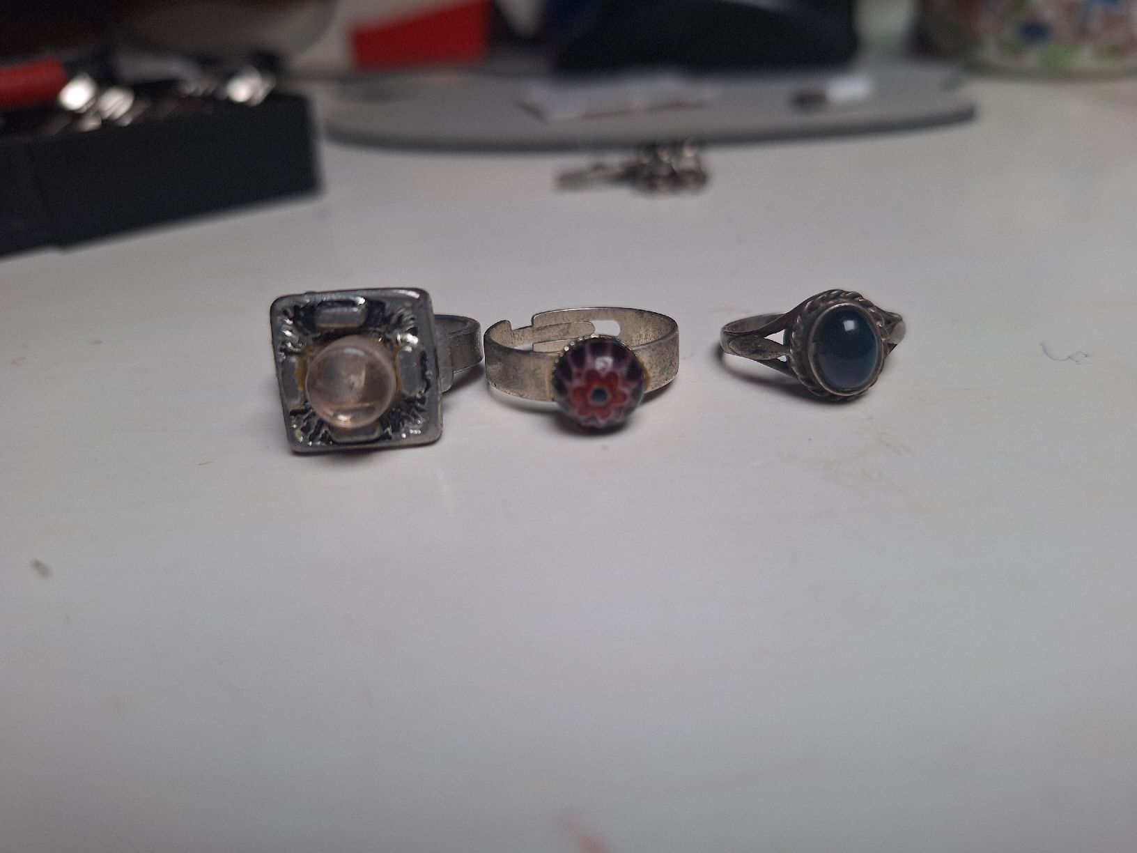 Lot de 3 bagues vintage en argent - Style bohème chic (D'occasion) à ...