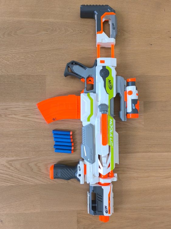 NERF N-Strike Modulus ECS-10 Blaster + 28 Darts (Gebraucht) in Bülach für CHF 5 – nur Abholung ...