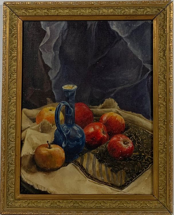 Antikes Stilleben mit Apfeln Gemälde unleserlich Signiert (Gebraucht) in Root für CHF 35 – mit ...