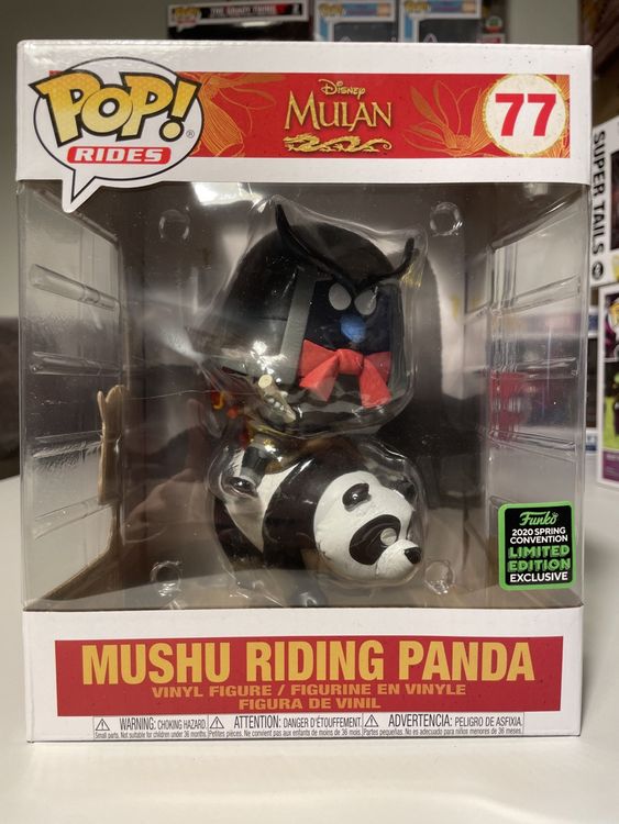 Funko Pop! Rides: Mushu Riding Panda #77 Disney Mulan (Neu und ...