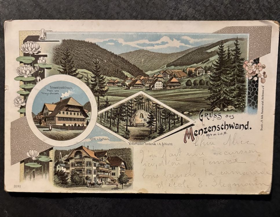 Carte postale ancienne de Menzenschwand, Forêt Noire. (D'occasion) à Carouge GE pour CHF 4 ...