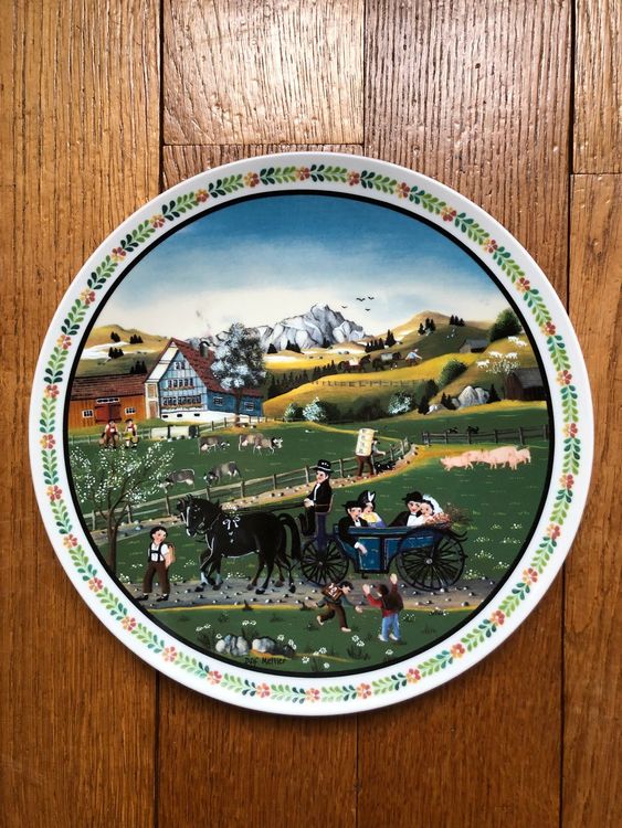 Appenzeller Teller von Langenthal "Bauernhochzeit" (Gebraucht) in Aarau für CHF 5 – mit ...