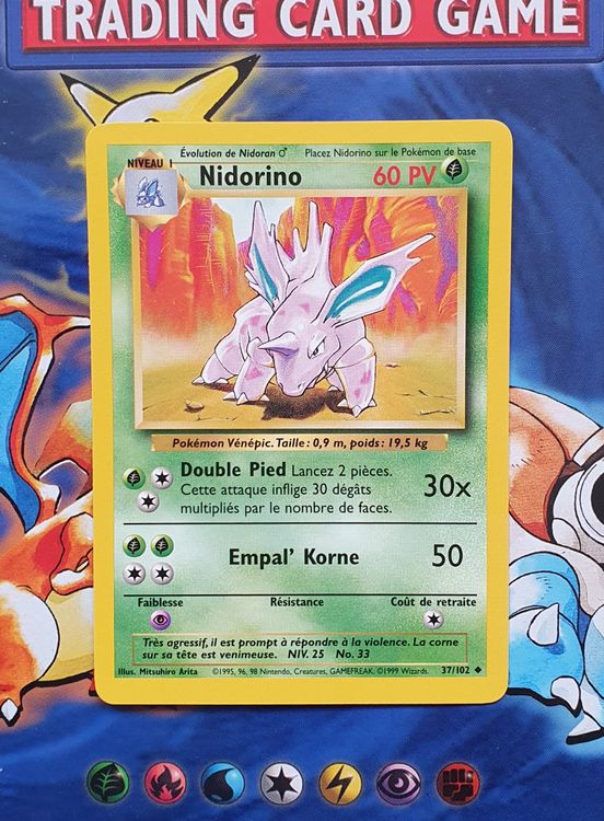 Carte Pokémon Nidorino (Set de base) 37/102 (fr) | Kaufen auf Ricardo