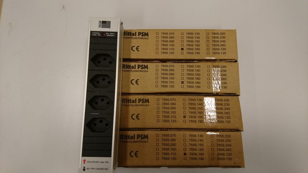 Rittal PSM Steckdosenmodule, 4 Fach mit Thermischem Schutz (Neu und ...