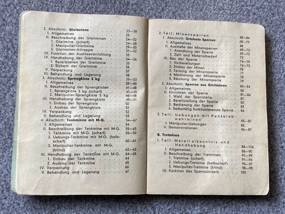 Reglement: Pzaw Minen/Tretminen/Sprengladungen - 1943 | Kaufen auf Ricardo