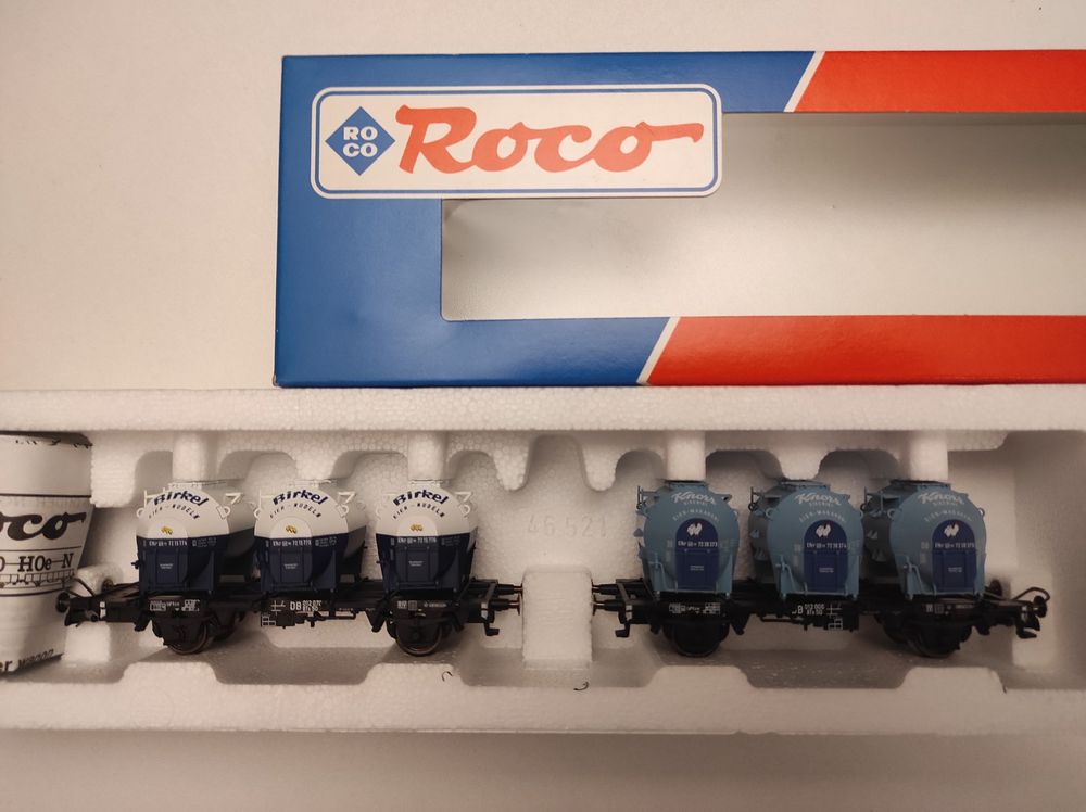 Behältertragwagen Set "Birkel und Knorr" der DB von Roco H0 (Neu und ...