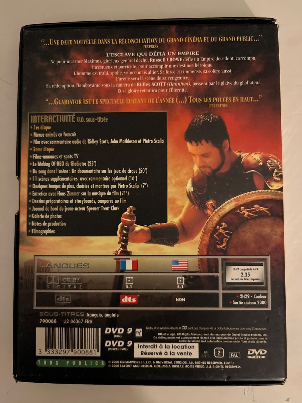 Gladiator (2000) DVD - Russell Crowe - Collector‘s Edition (Neu (gemäss ...