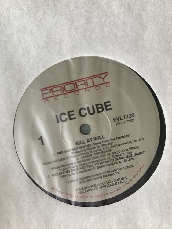 Ice Cube - Kill at Will - OG US LP NM/NM (Neu (gemäss Beschreibung)) in ...