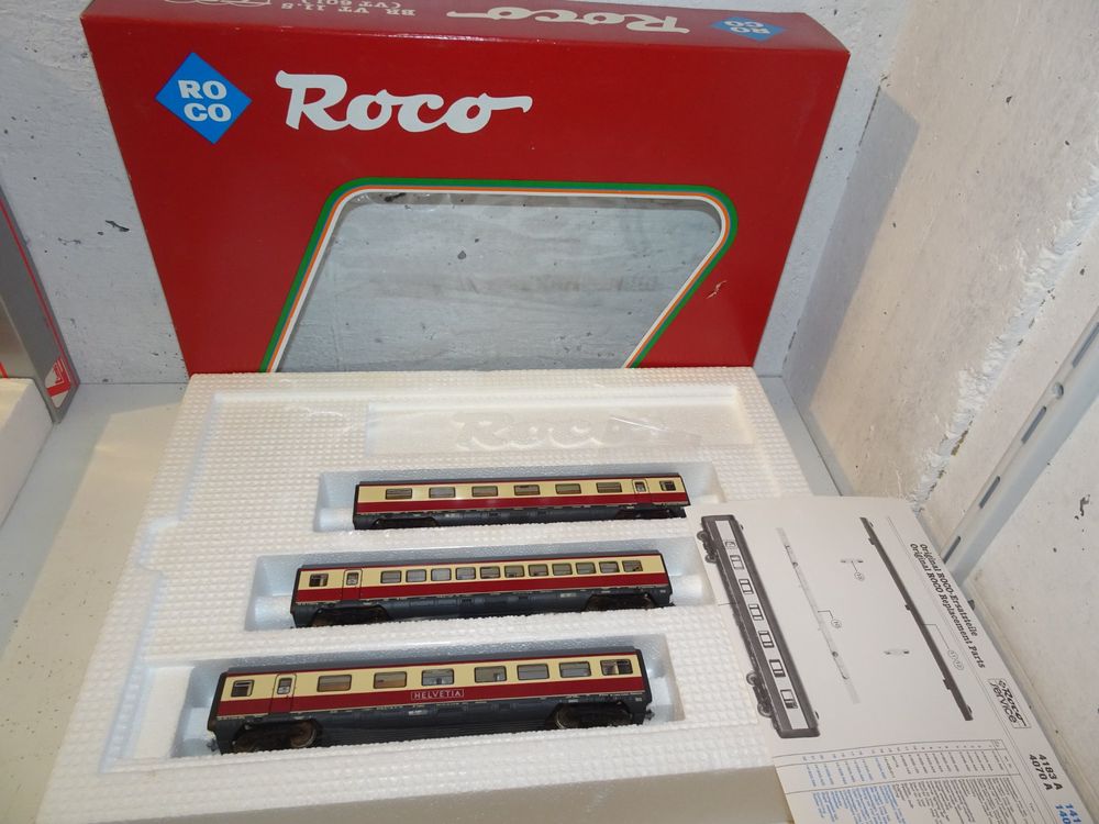 3 Roco Personenwagen Helvetia BR VT 601 HO 14070A (Gebraucht) in ...
