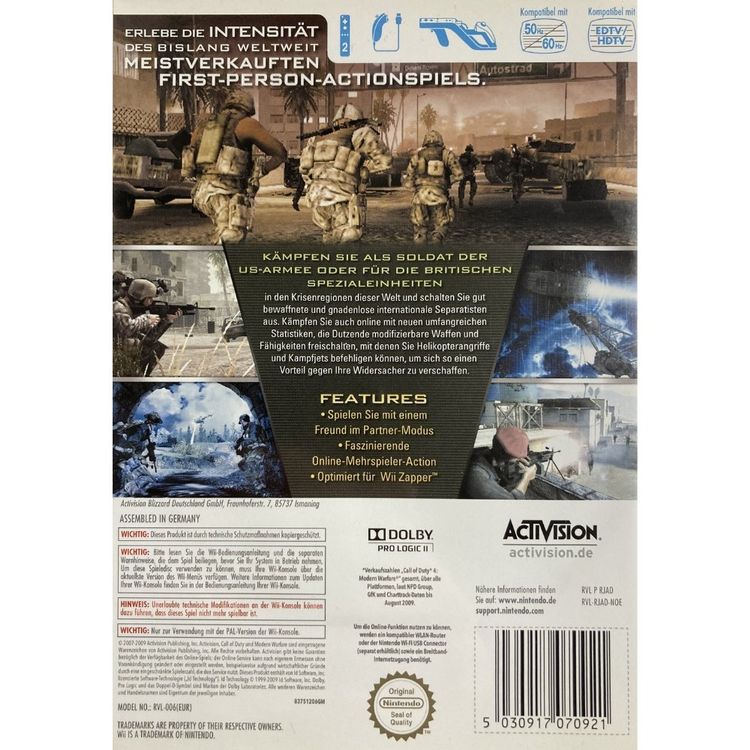 Call of Duty Modern Warfare - Nintendo Wii | Kaufen auf Ricardo