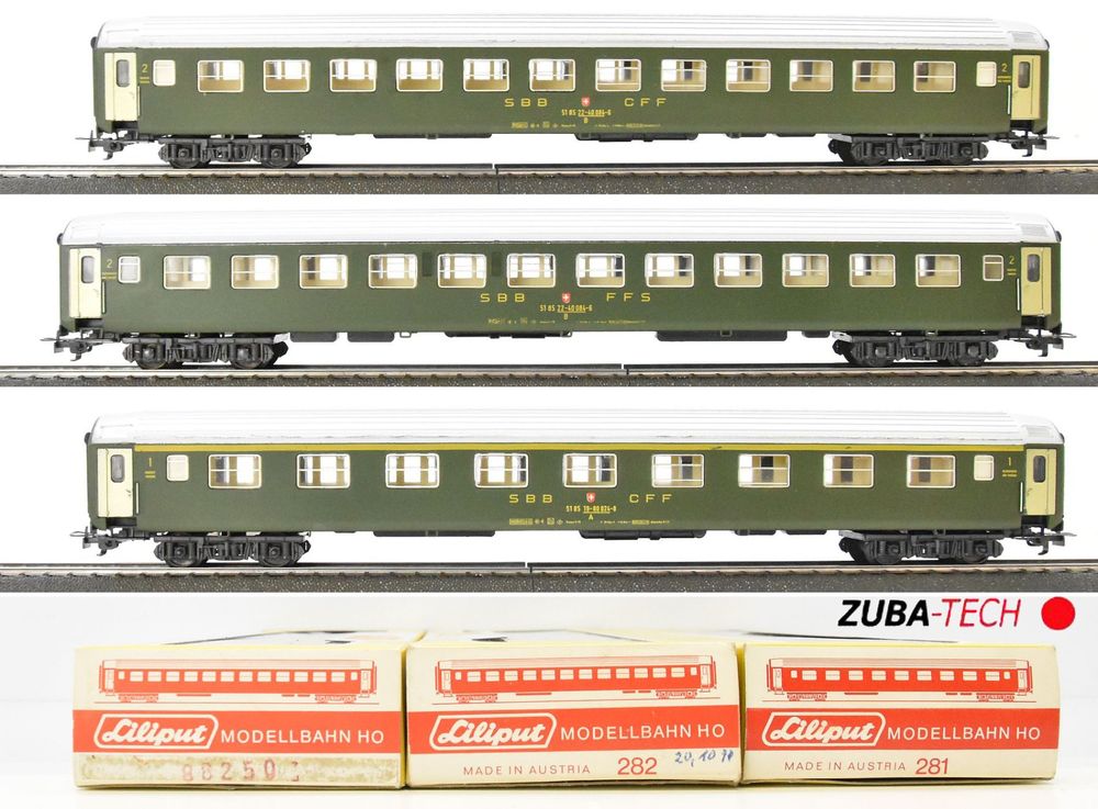 Liliput 3x UIC-X Personenwagen SBB H0 GS mit OVP (Gebraucht) in St. Gallen für CHF 33 – mit ...