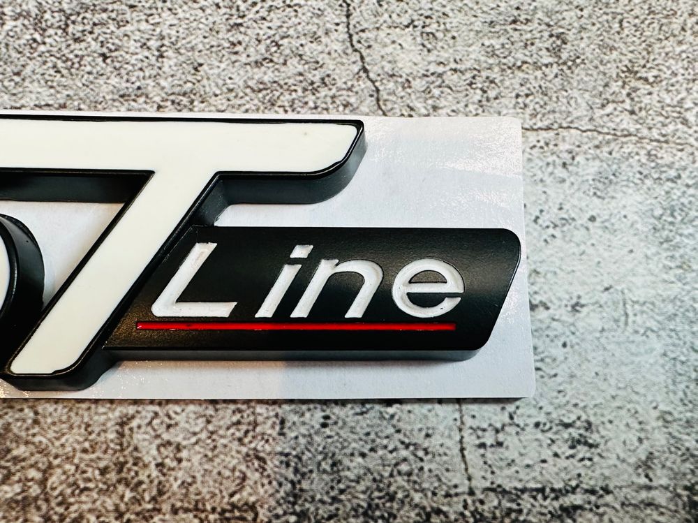 Ford ST Line Logo Metall Emblem Schriftzug Weiss /Schwarz | Kaufen auf ...